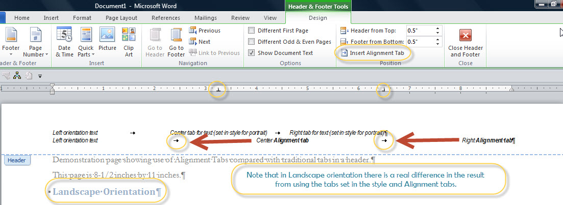 How To Change Header In Word With Landscape And Portrait Irholden