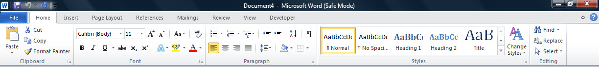 The Home Tab In Microsoft Word
