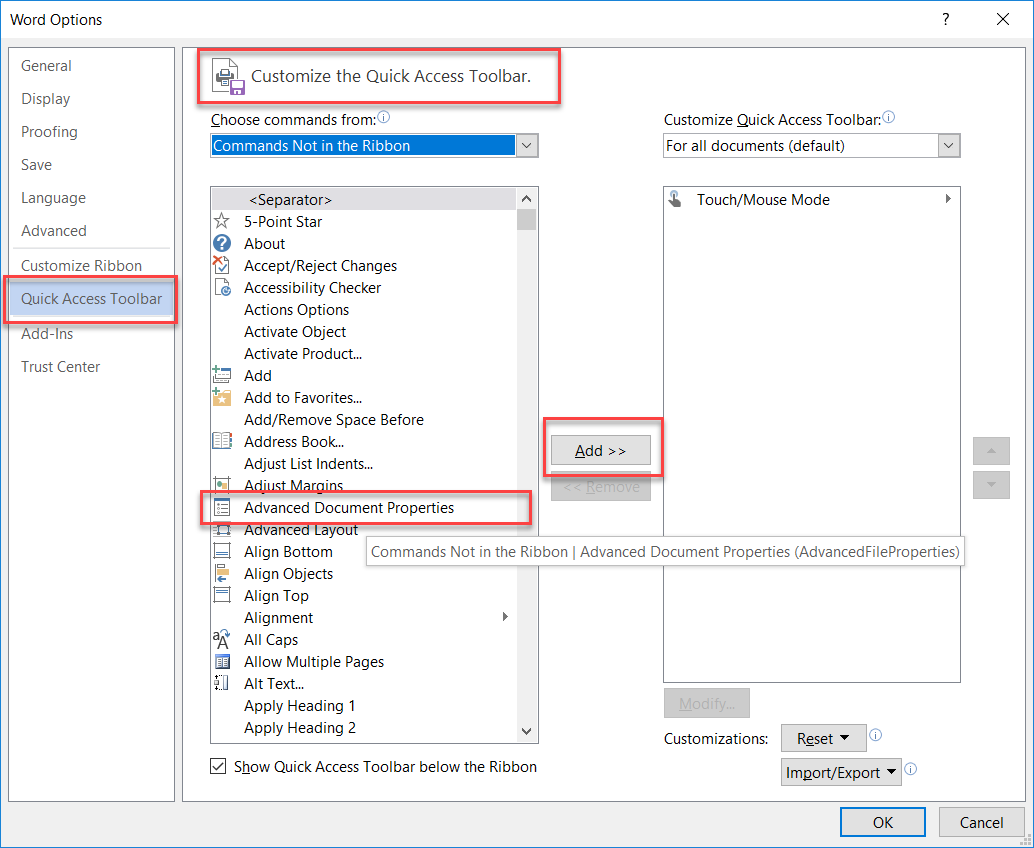 Using Document Property Content Controls And Other Mapped Content 
